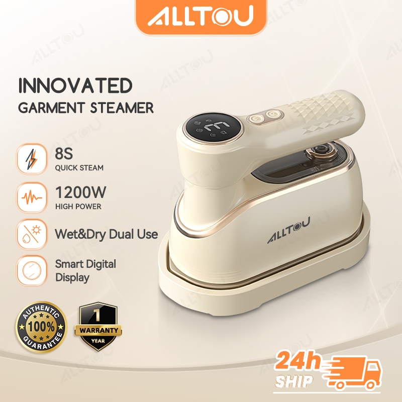ALLTOU Handheld Steam Iron 150ML Sterika Baju with LED Screen 1200W ...