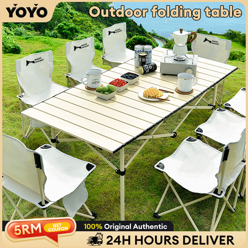Meja Lipat Camping Table Outdoor Portable Foldable Picnic Table Egg ...