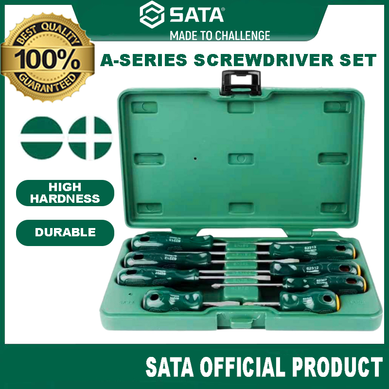 SATA 8Pcs A-Series Screwdriver Set Philips and Slotted Screwdriver High ...