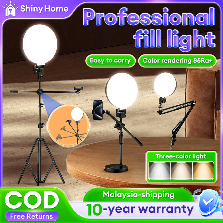 LED Fill Light Live lampu lighting soft light Desktop Beauty Round ...