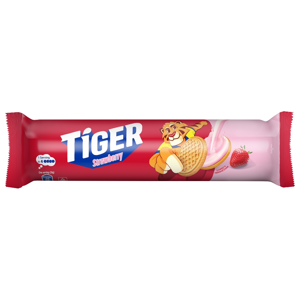Tiger Golden Sandwich Biscuits - [Vanilla/ Strawberry] (105g) | Shopee ...
