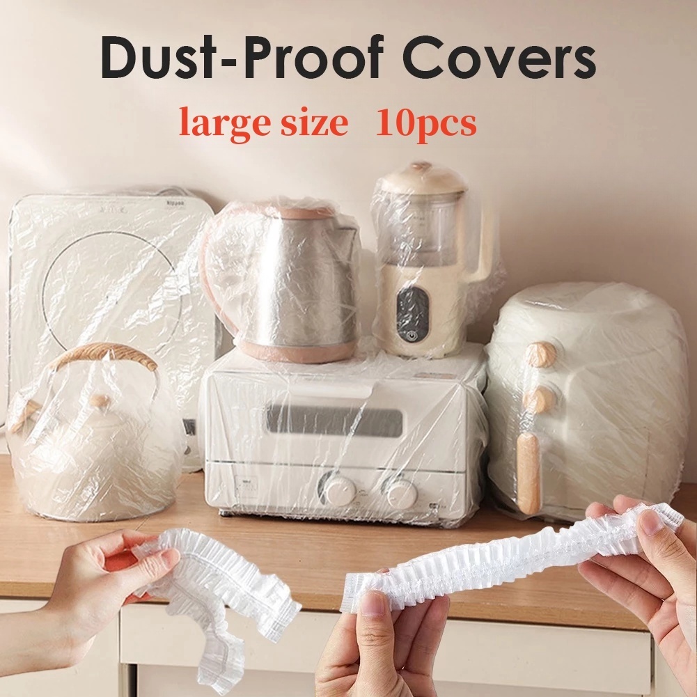 10pcs Large Thickened Plastic Dust Cover Disposable Air Con Fan Rice ...