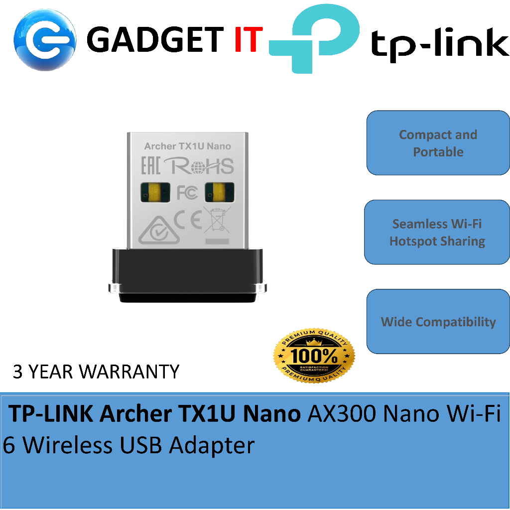 TP-Link Archer TX1U Nano AX300 Nano Wi-Fi 6 Wireless USB Adapter | Shopee Malaysia