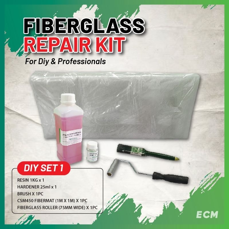SUPER VALUE PACK ! DIY FIBERGLASS REPAIR KIT SET FOR BOAT & BUMPER ...