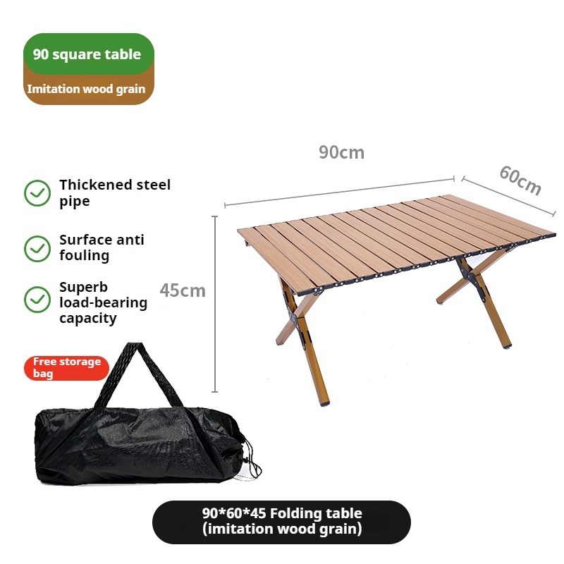90/120CM Foldable Camping Table Ultralight Carry Bag Outdoor Meja ...