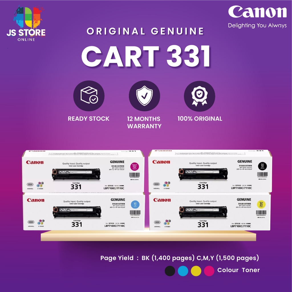 🔥 CLEARANCE 🔥Canon Cart 331 (Colour) Genuine 💯Original Laser Toner ...