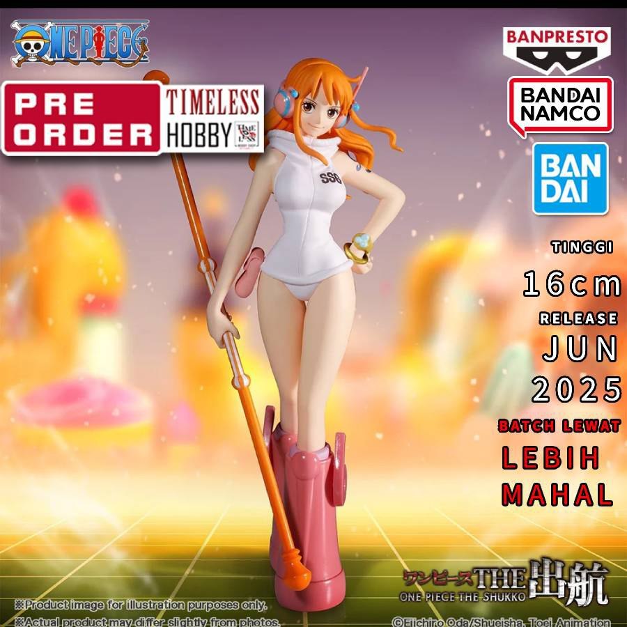 BANPRESTO Nami Egghead Figure DEPARTURE SHUKKO One Piece BANDAI NAMCO 正版金证日版海贼王纳米娜美手办模型万代魂出航蛋头岛 ...