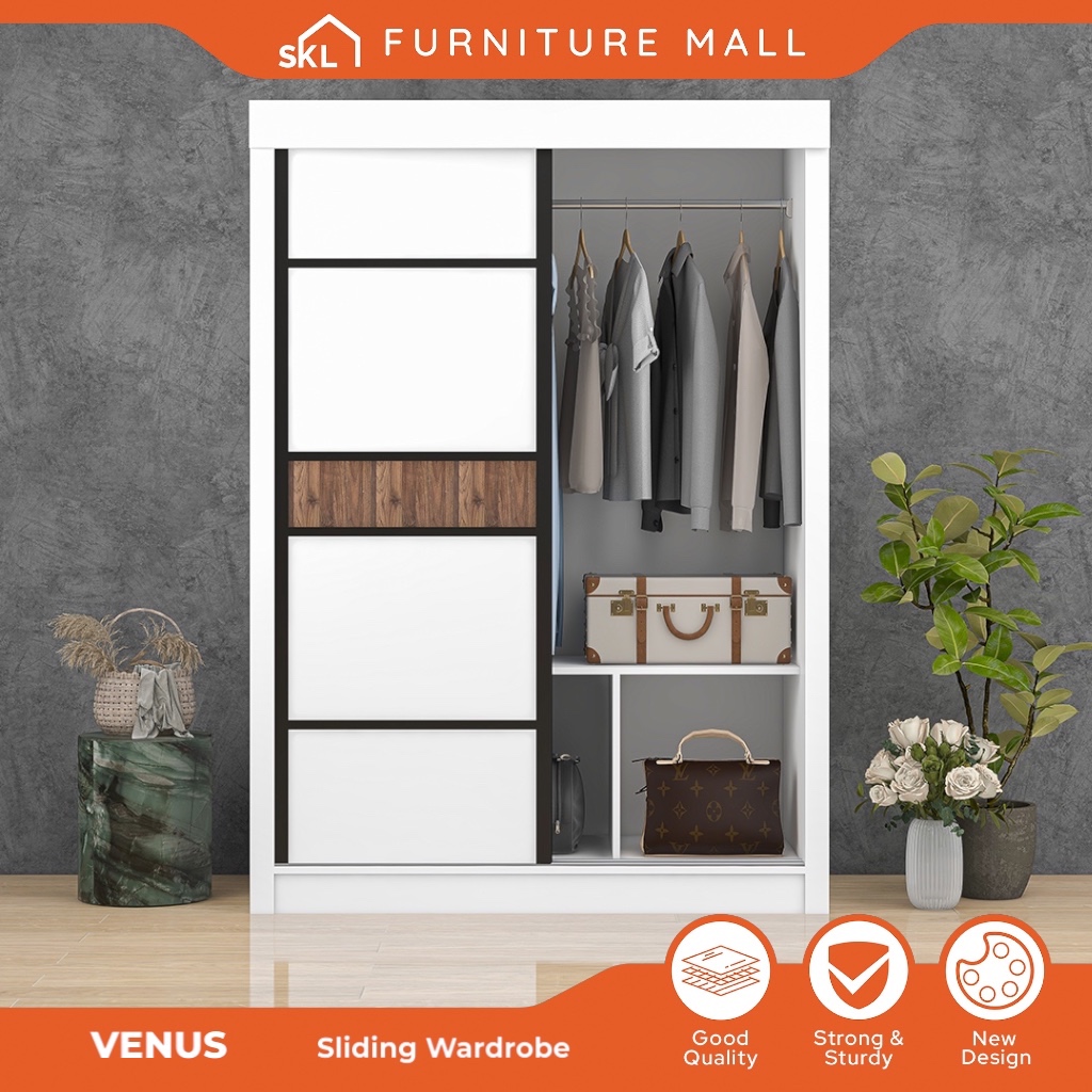 SKL Furniture 4X6FT SLIDING WARDROBE / ALMARI BAJU / White_Sliding ...