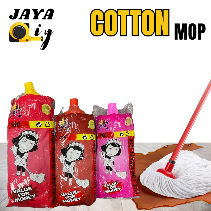 KBM White Cotton Mop [ HEAD only !!! ] / Mop Lantai Putih / Home Mop ...