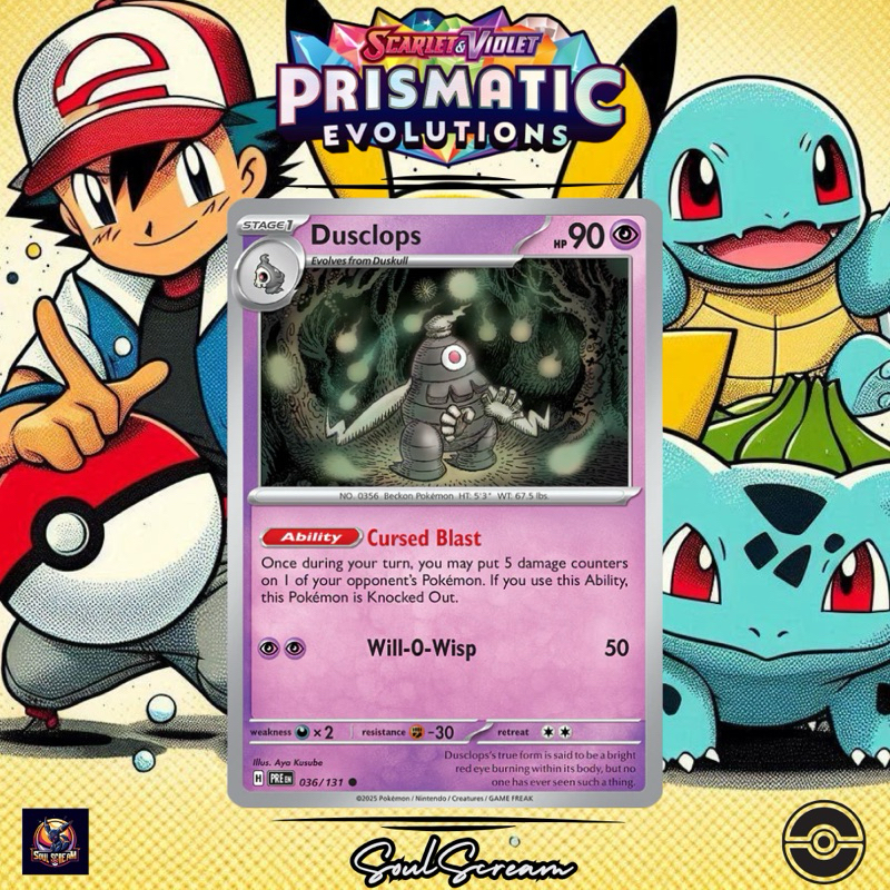 Pokemon TCG Dusclops Prismatic Evolution | Shopee Malaysia