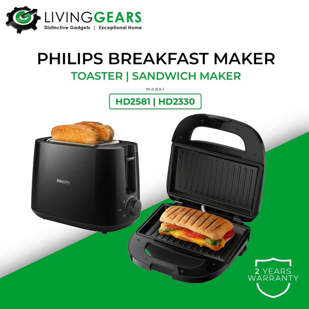 Philips HD2581 Bread Toaster 2 Slots Integrated Bun Warming / Philips ...