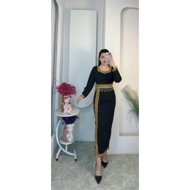 Dress Borneo Tating Lonceng Pinggang Ready🇲🇾 | Shopee Malaysia