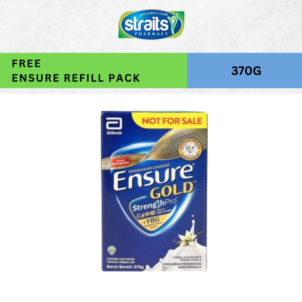 (BUY 2 TINS FOC 370G VANILLA REFILL PACK X 1) Ensure Gold 800g (Vanilla / Wheat / Coffee ...