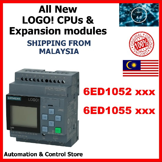 SIEMENS LOGO! LOGIC MODULE WITH DISPLAY | 6ED1052-1FB08-0BA2 | 6ED1055 ...