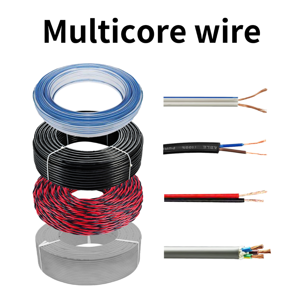 Cable 3 Core Wire Flexible Cable 0.5mm 1mm 1.5mm 23/0016 40/0076 70/ ...