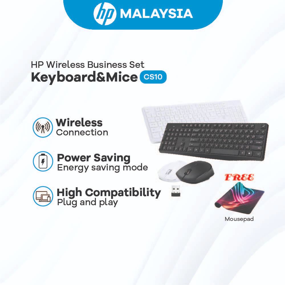 HP CS10 Keyboard 2.4Ghz Wireless Keyboard Wireless Mouse Set Combo ...