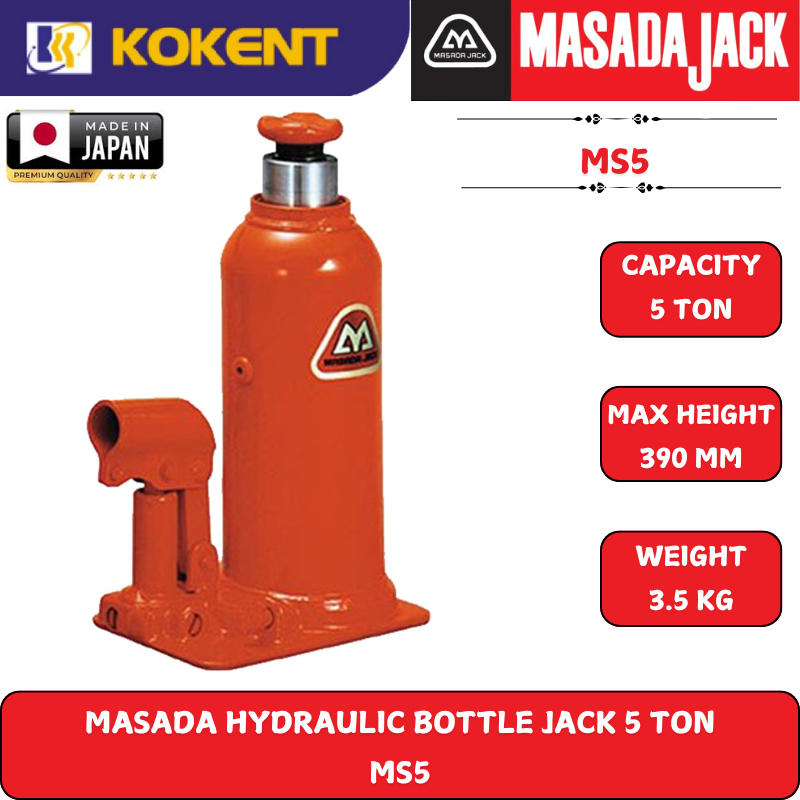 MASADA HYDRAULIC BOTTLE JACK 5 TON MS5 | Shopee Malaysia
