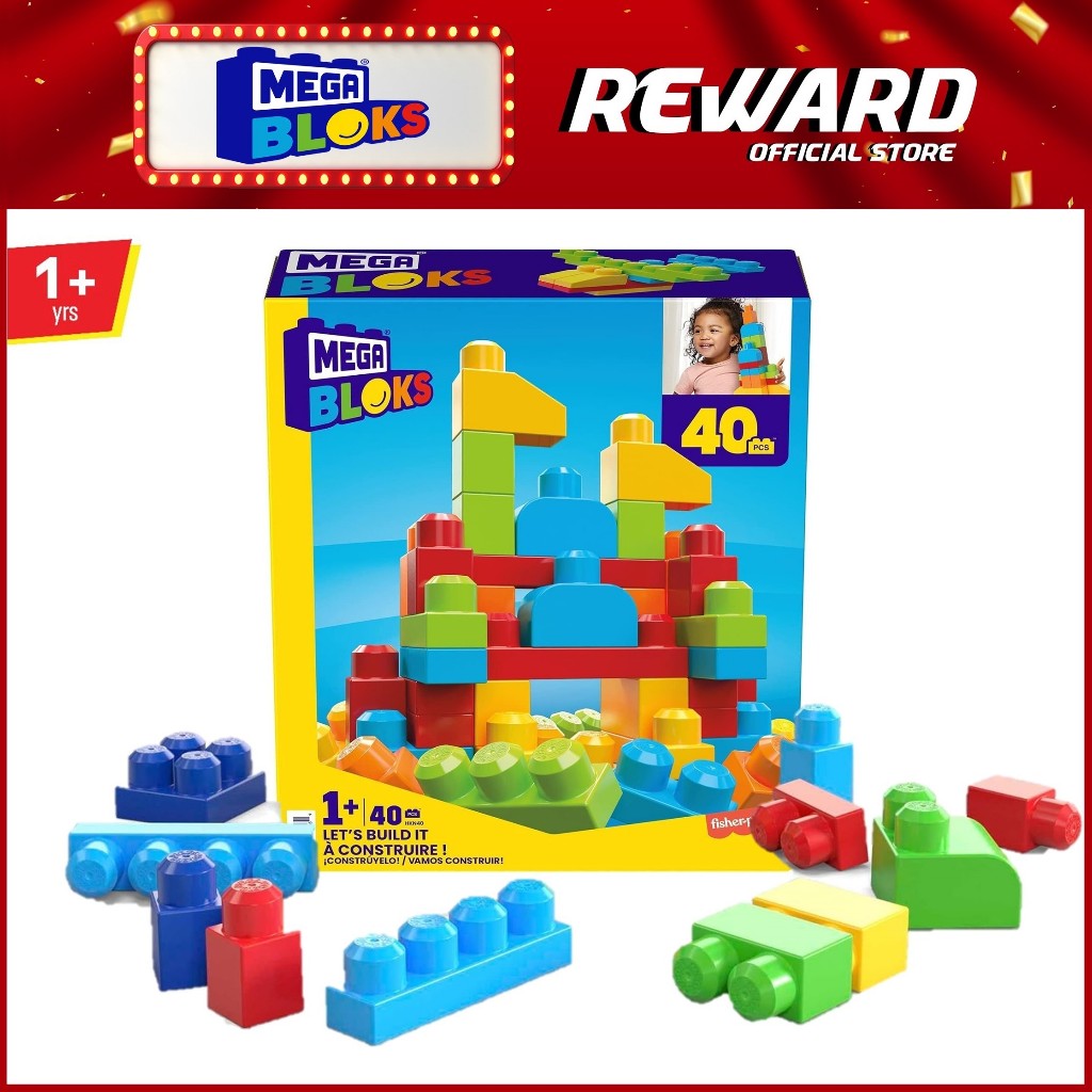 Mattel MEGA Bloks Fisher-Price ABC Building Bag Block Toy With Storage ...