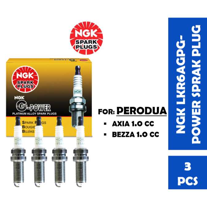 【100% ORIGINAL】NGK LKR6AGP G-Power Platinum Alloy Spark Plugs For Axia ...