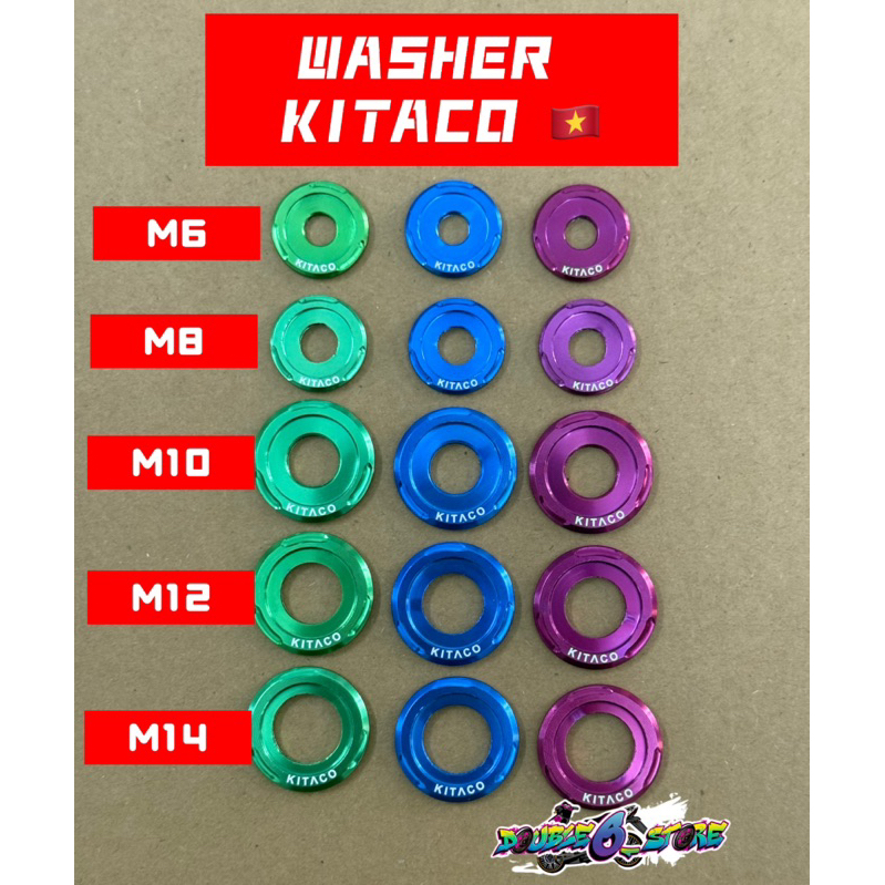 KITACO 🇻🇳 WASHER ALLOY ORIGINAL M6 M8 M10 M12 M14 SCREW SKRU COVERSET ...