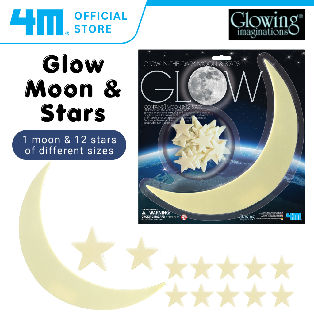 4M Glow In The Dark / Glow Moon (Large) & Stars - STEAM Education Toys ...