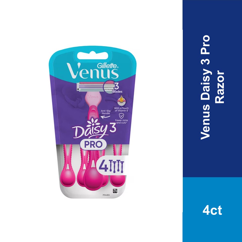 Gillette Venus Daisy 3 Pro Disposable Female Razors, 4ct | Shopee Malaysia