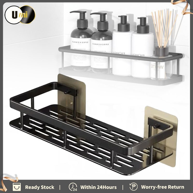 Punch-Free Spice Rack Rak Simpan Barang DapurWall Storage Rack Kitchen ...