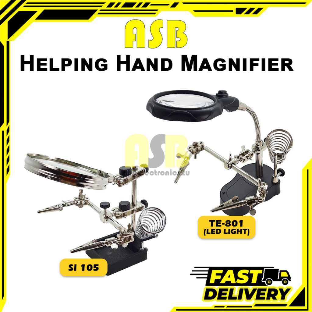 (1pc) Helping Hand Magnifier With Soldering Stand / Magnifier LED Light ...