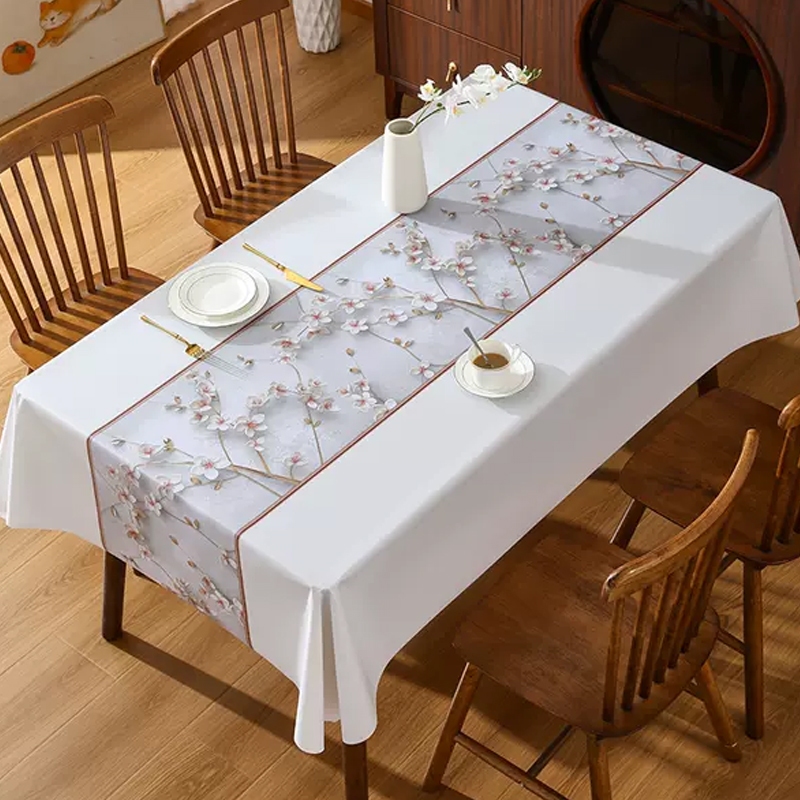 Luxury High-End Tablecloth 防水桌布 Alas Meja PVC Segi Empat Panjang untuk ...