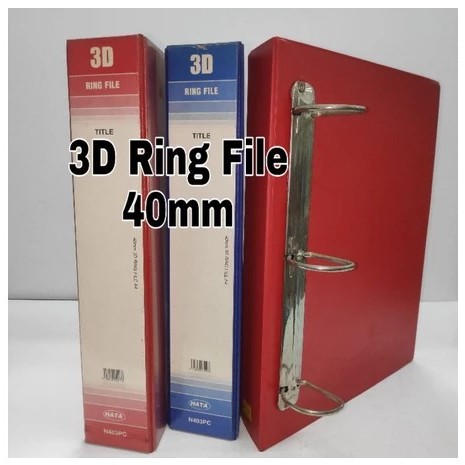 (1PC) 3D PVC RING FILE 40MM A4 SIZE(RANDOM COL) | Shopee Malaysia