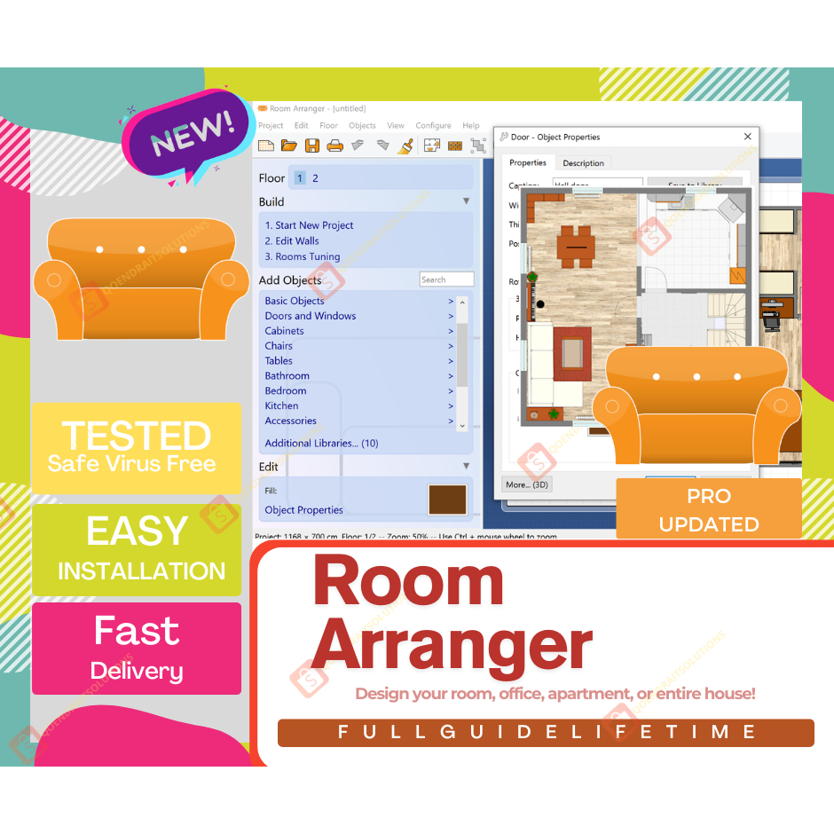 Room Arranger 10 Pro | Latest | +w/ Video Guide | Full Ver | Shopee ...