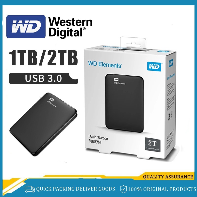 [Ready Stock]⚡️⚡️Western Digital WD Elements External Hard Disk 1TB 2TB ...