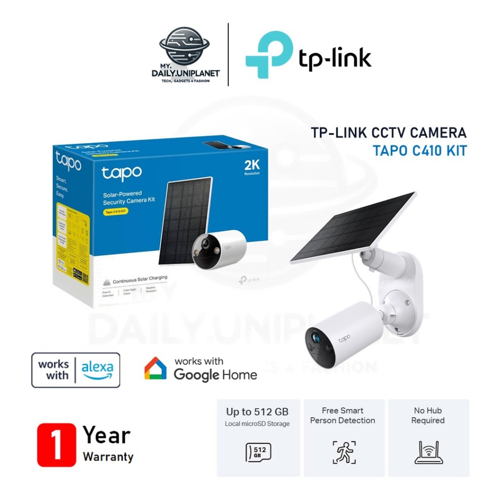 TP-LINK TAPO C410 KIT | Solar-Powered Security Camera Kit | CCTV | 2K ...