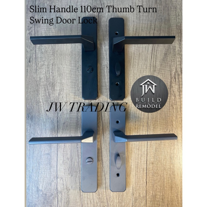Slim Handle (No Key) 110mm Thumb Turn 35mm Swing Door Lock Handle ...
