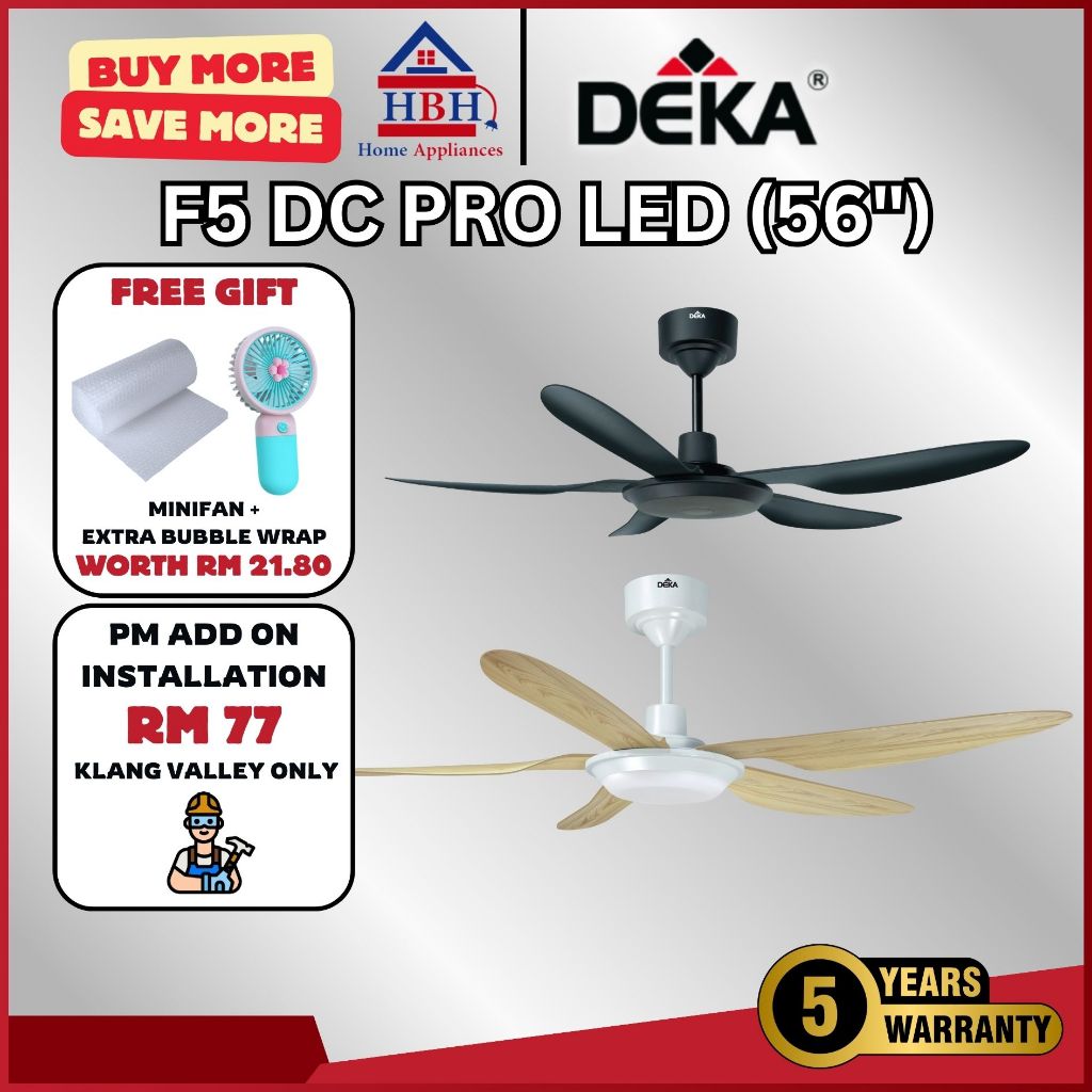 FreeGift (Sirim) DEKA F5DC PRO Ceiling Fan Remote Control 10+10 Speed ...