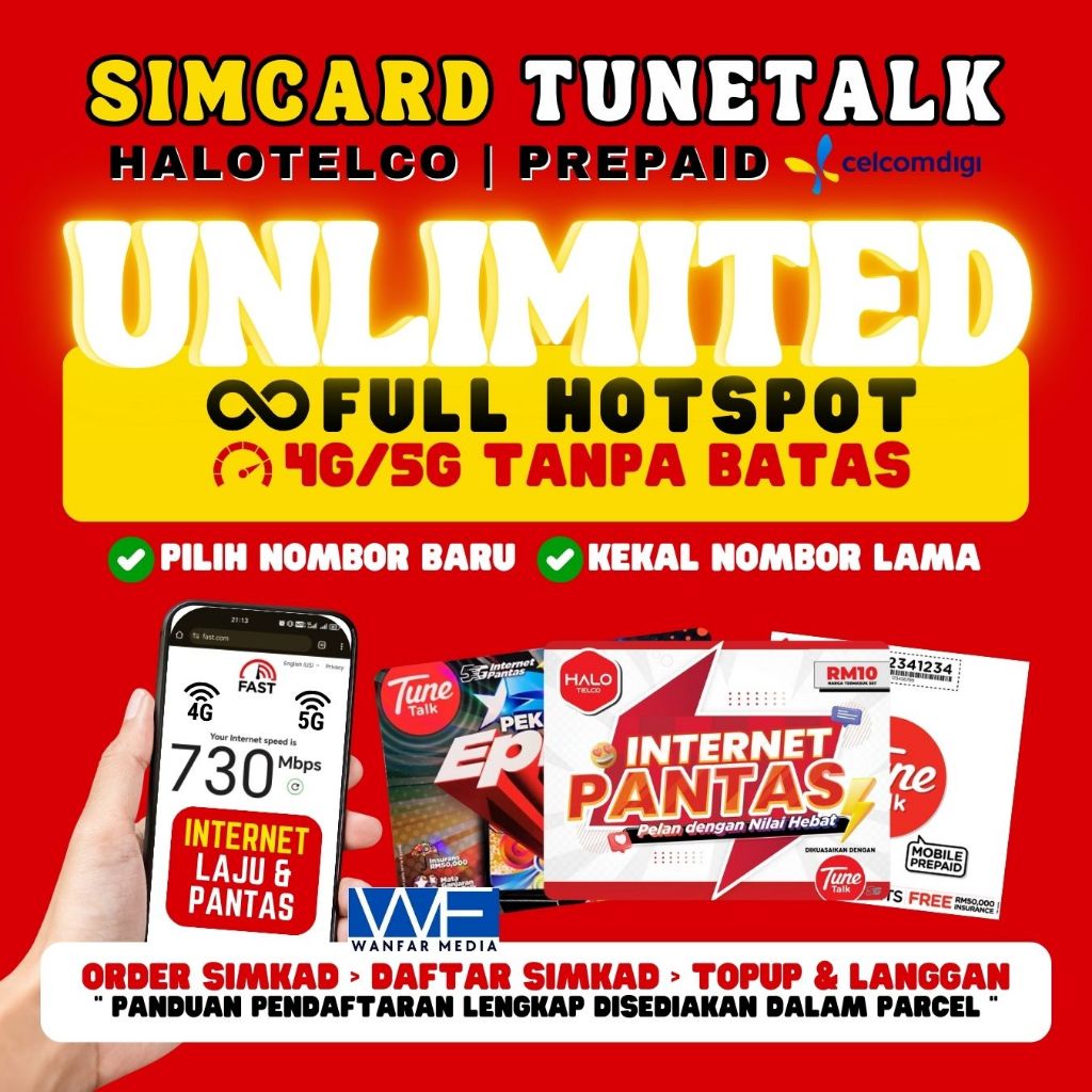 🔥[𝗣𝗥𝗢𝗠𝗢 𝟭 𝗦𝗘𝗡 𝗦𝗜𝗠 𝗖𝗔𝗥𝗗 𝗧𝗨𝗡𝗘 𝗧𝗔𝗟𝗞] 4G/5G COVERAGE CELCOM DIGI UNLIMITED ...