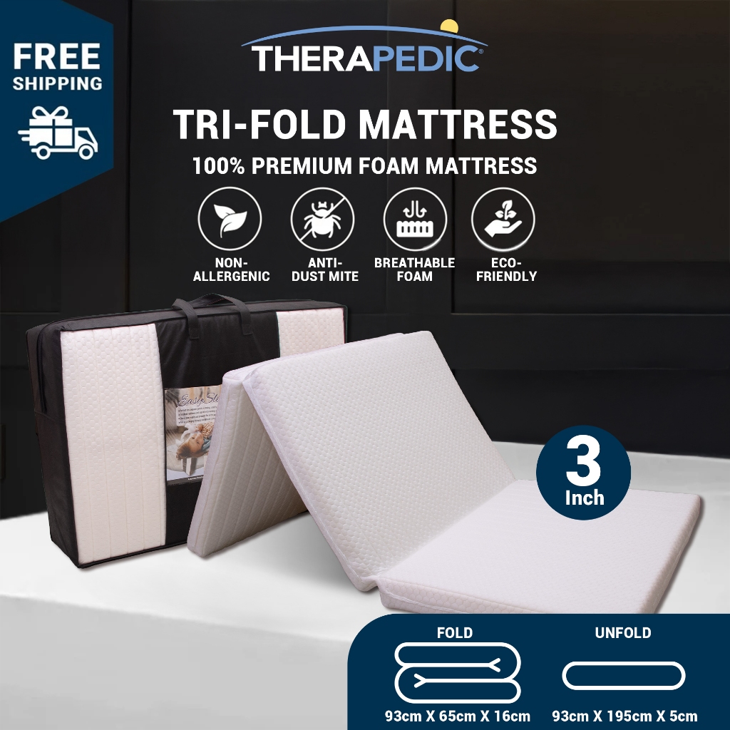 Therapedic USA | Tilam Lipat Tiga (3-Inci) - Foam (Saiz Single ...