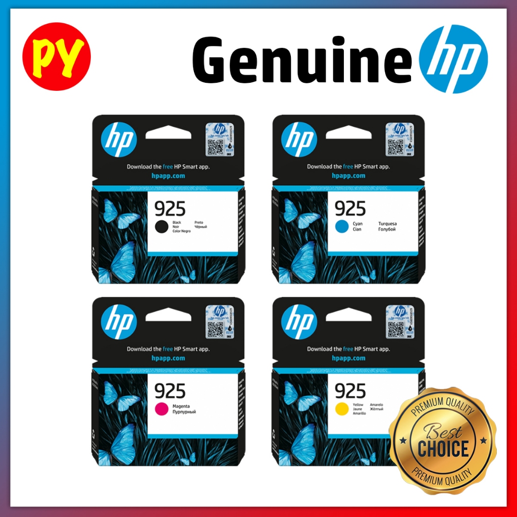 HP 925 Black Cyan Magenta Yellow Original Ink Cartridge for HP ...