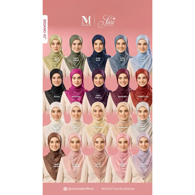MINAZ PLAIN SURI ( FREE BROOCH MINAZ ) | Shopee Malaysia