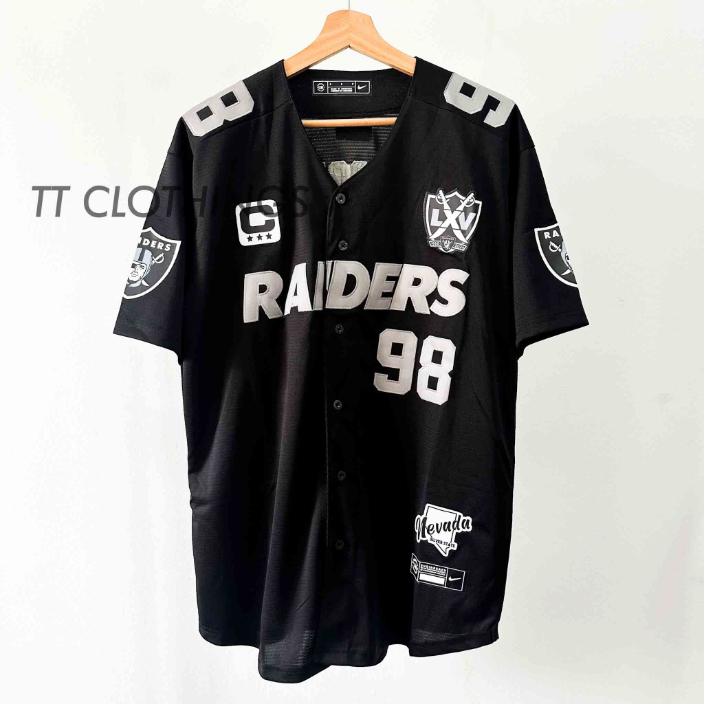 Baseball MLB x NFL Collab Jersey Special Jersey RAIDERS LIV #98 ...