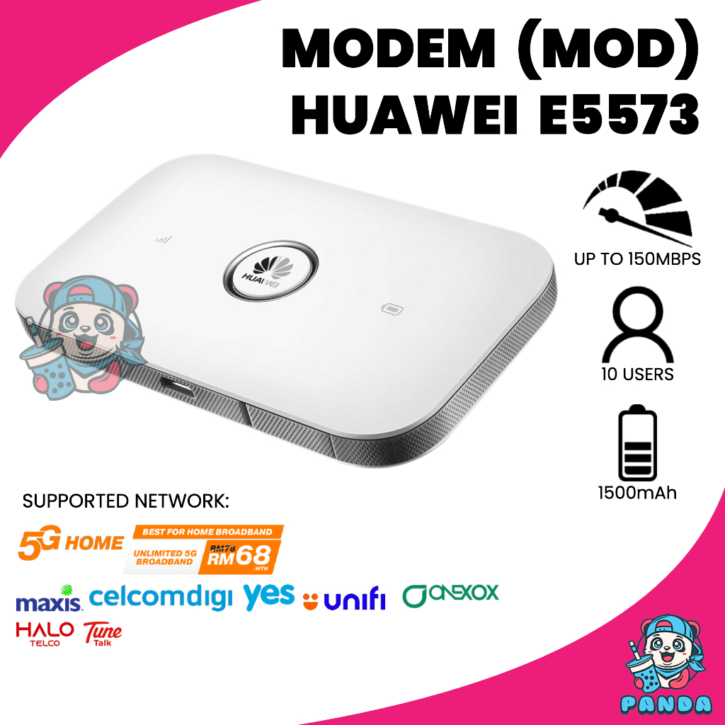 4G LTE Modified Unlimited HUAWEI E5573 Portable WiFi Modem Router MiFi ...
