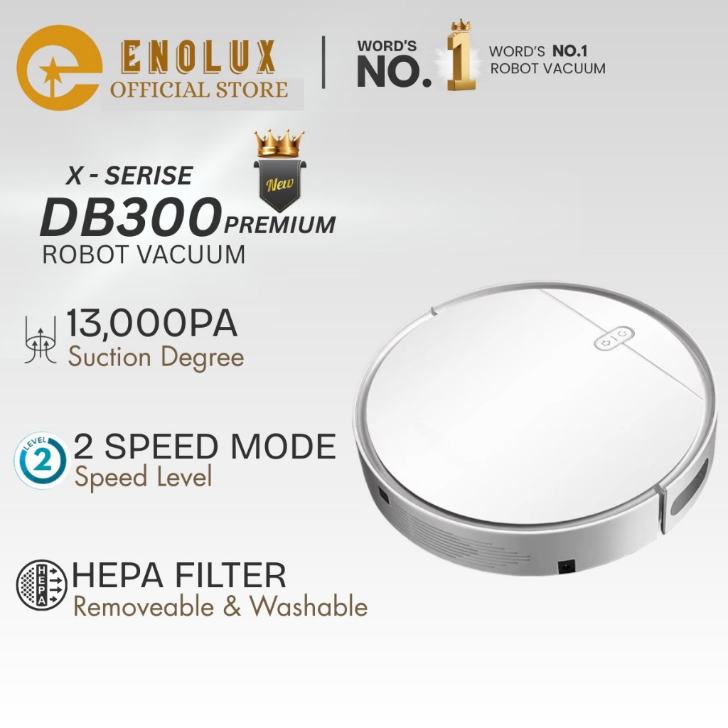 Enolux Robot Vacuum DB300 LDS laser navigation system/3D obstacle ...
