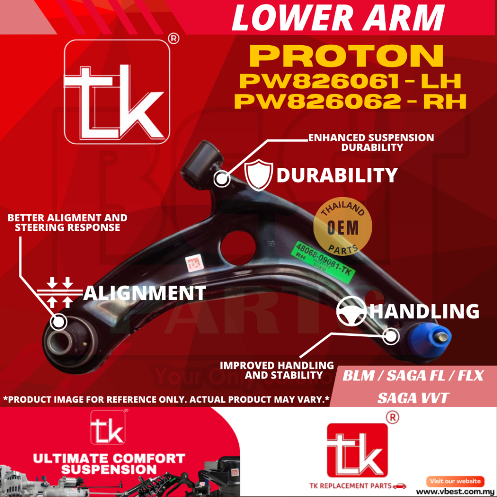 🇹🇭 OEM Quality Lower Arm Front Proton SAGA FL BLM SAGA FLX SAGA VVT Low ...