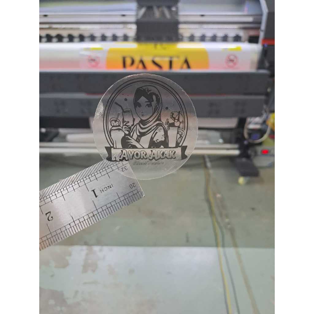 #Transparent Waterproof Sticker # Sticker Label Produk | 3cm, 4cm, 5cm ...