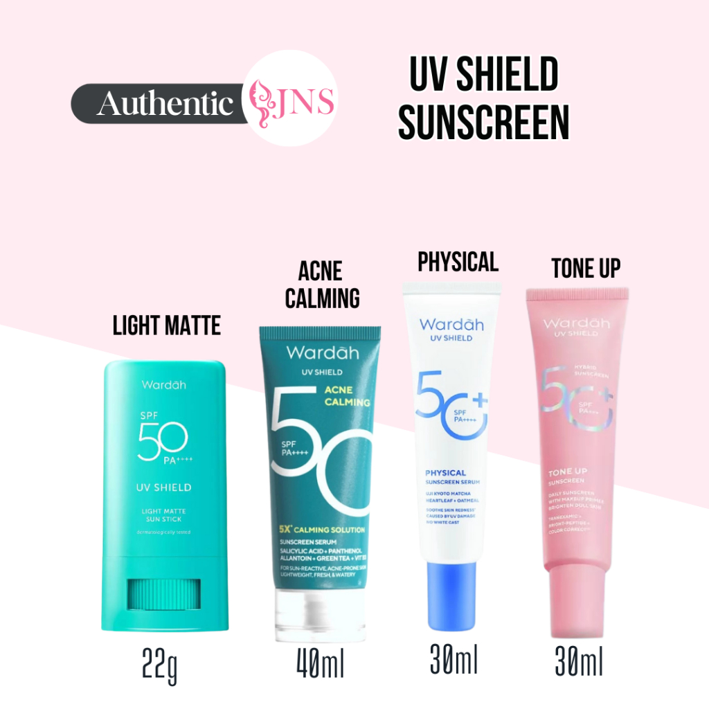 Wardah UV Shield Physical Sunscreen Serum SPF50+ PA++++(80g) I UV ...