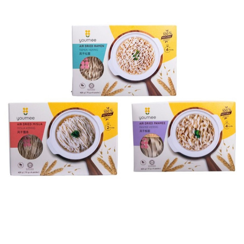 Youmee Air-Dried Noodles – Mi Riang, Misua, Panmee, Ramen, Plain (6–8 ...
