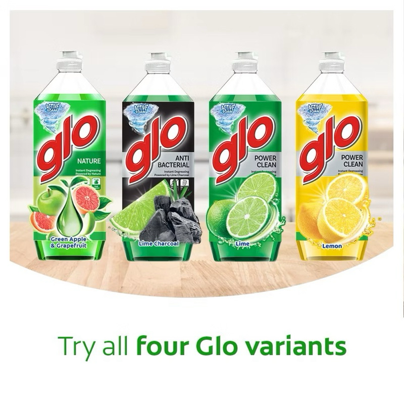 Glo Concentrated Dishwashing Liquid 4 Variants - 1 Carton (800mlx12 ...