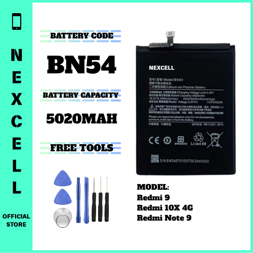 NEXCELL Bateri Serasi untuk Xiaomi Redmi Note 9 / Redmi 9 / Redmi 10X ...