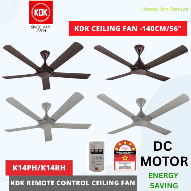 KDK Ceiling Fan Remote Control 4 Blade K14PH / 5 Blade K14RH (140CM/56 ...