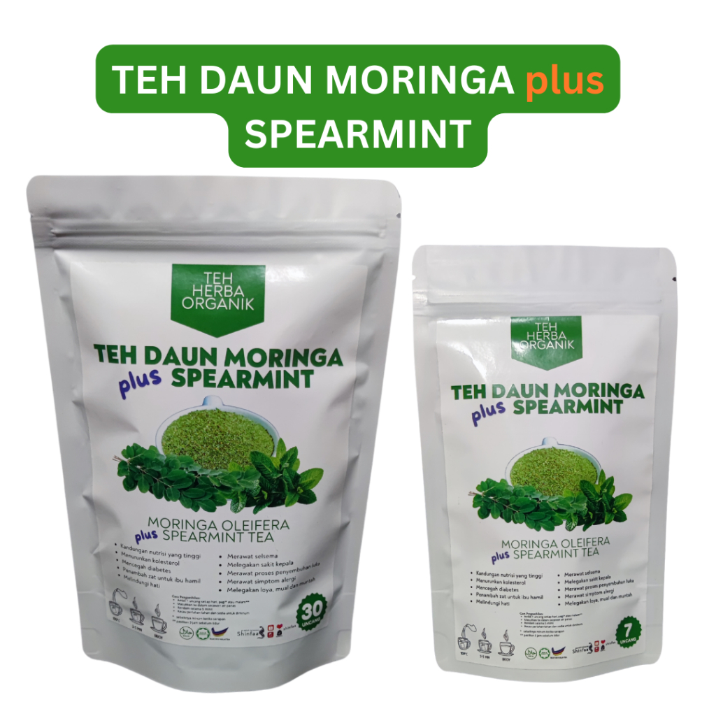 Teh MORINGA plus SPEARMINT (Teh MoriMint) | Moringa Oleifera plus Spearmint Tea | Shopee Malaysia